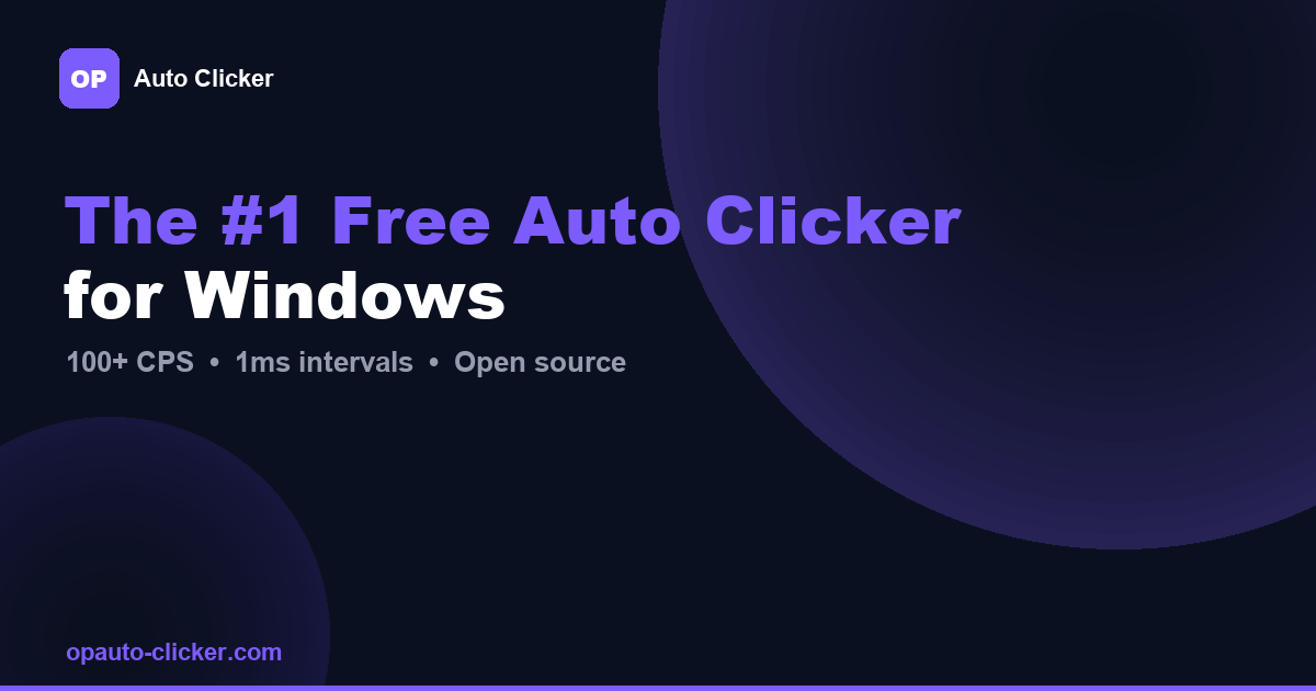OP Auto Clicker – Free Auto Clicker for Windows | Download